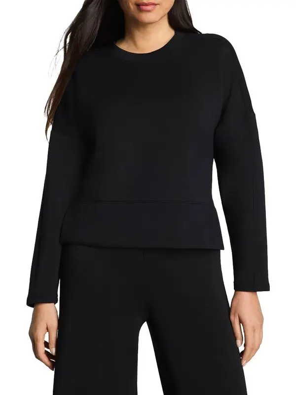 Spanx Air Essentials Tunic Sweatshirt - Very Black