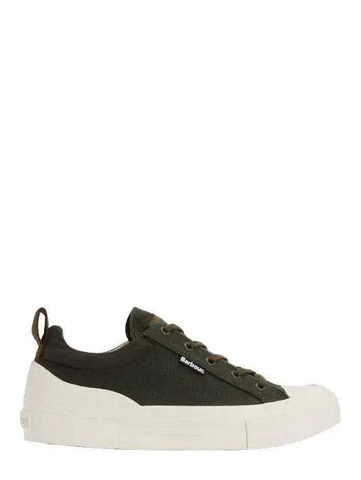 Barbour Stanhope Canvas Low Top Sneakers - Olive