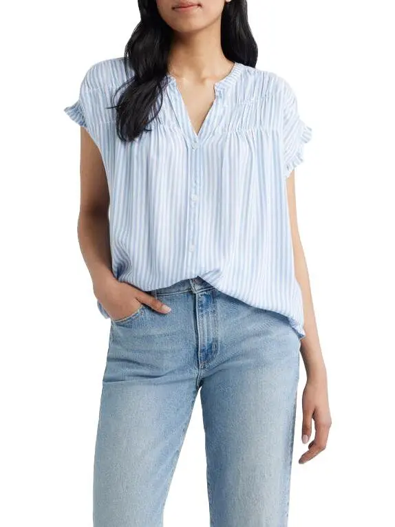 BEACHLUNCHLOUNGE Monaka Smocked Frill Top - Stardust