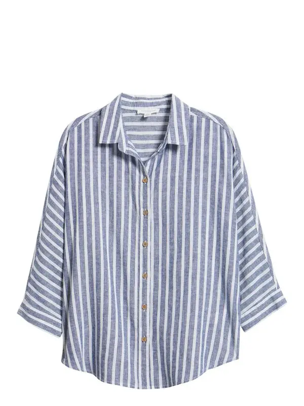 BEACHLUNCHLOUNGE Beach Lunch Lounge Wesley Linen & Cotton Shirt - French Blue