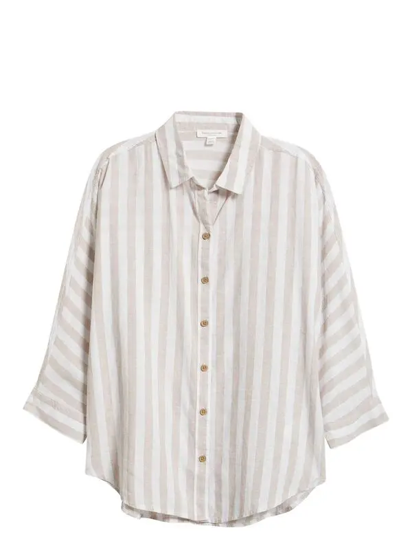 BEACHLUNCHLOUNGE Beach Lunch Lounge Wesley Linen & Cotton Shirt - Light Khaki