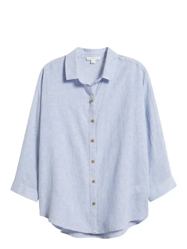 BEACHLUNCHLOUNGE Beach Lunch Lounge Wesley Linen & Cotton Shirt - Police Officer