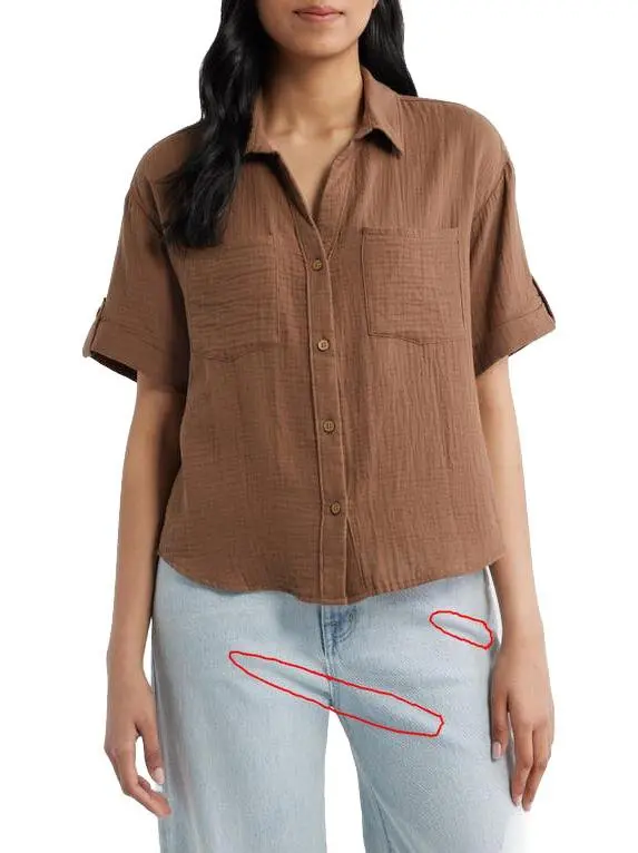 BEACHLUNCHLOUNGE River Gauze Shirt - Chocolate Cupcake