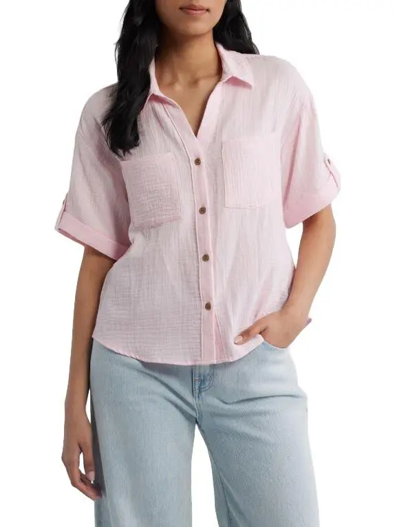BEACHLUNCHLOUNGE River Gauze Shirt - Pale Pink