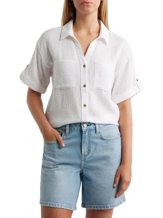 BEACHLUNCHLOUNGE River Gauze Shirt - White