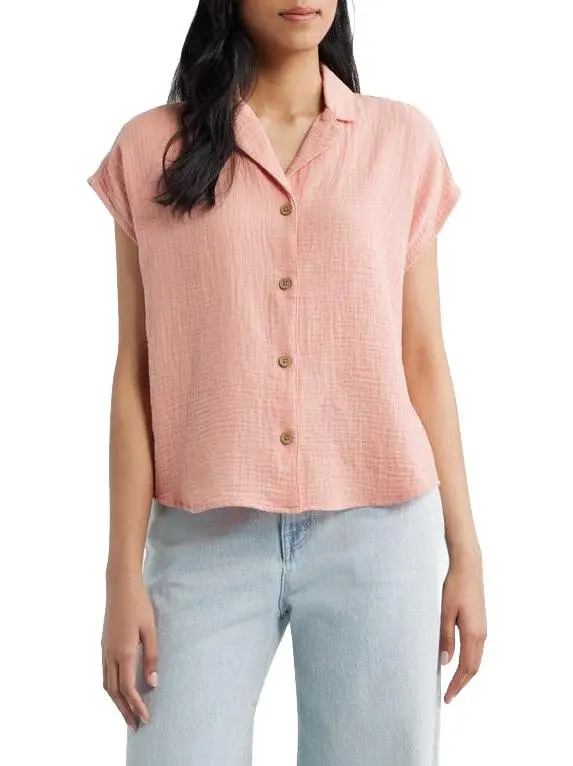 BEACHLUNCHLOUNGE Lexi Gauze Top - Daylily