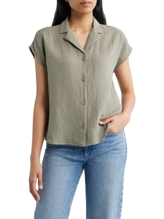 BEACHLUNCHLOUNGE Lexi Gauze Top - New Laurel