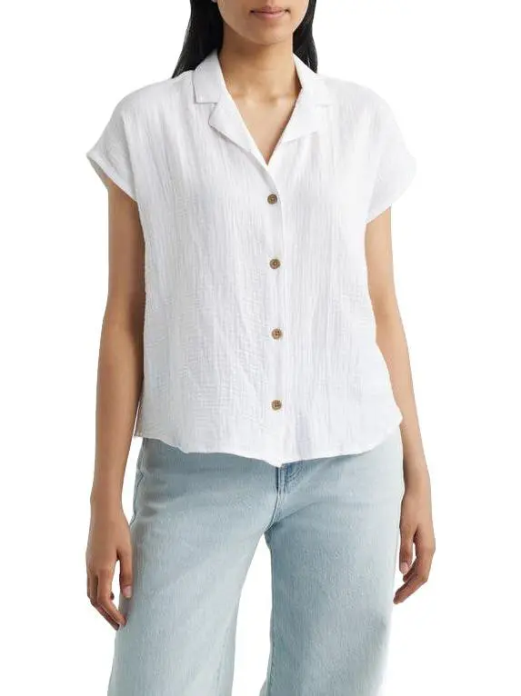 BEACHLUNCHLOUNGE Lexi Gauze Top - White