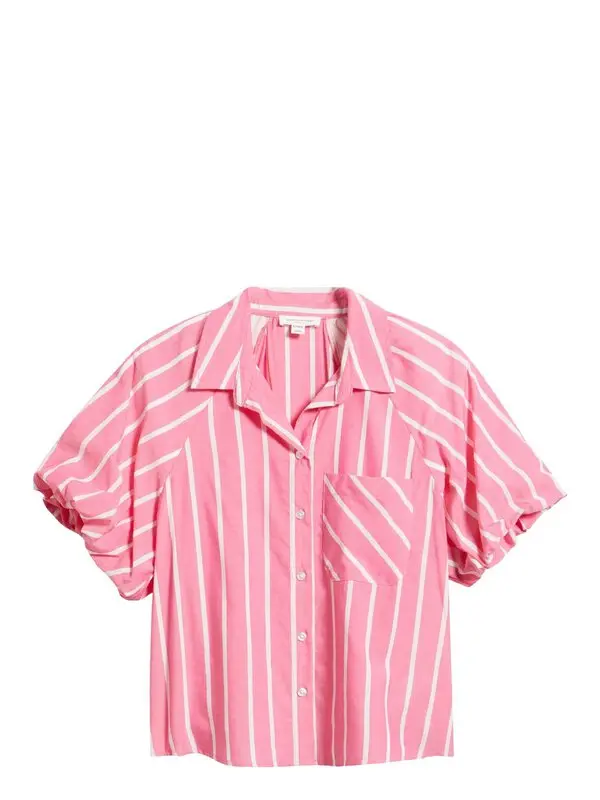 BEACHLUNCHLOUNGE Bianc Bubble Sleeve Top - Hibiscus