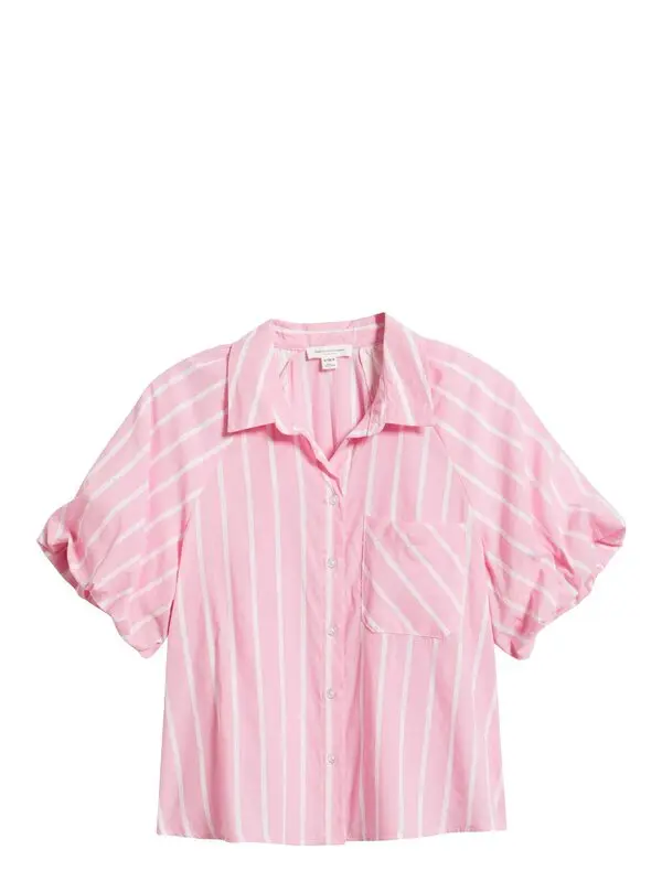 BEACHLUNCHLOUNGE Bianc Bubble Sleeve Top - Lotus Flower