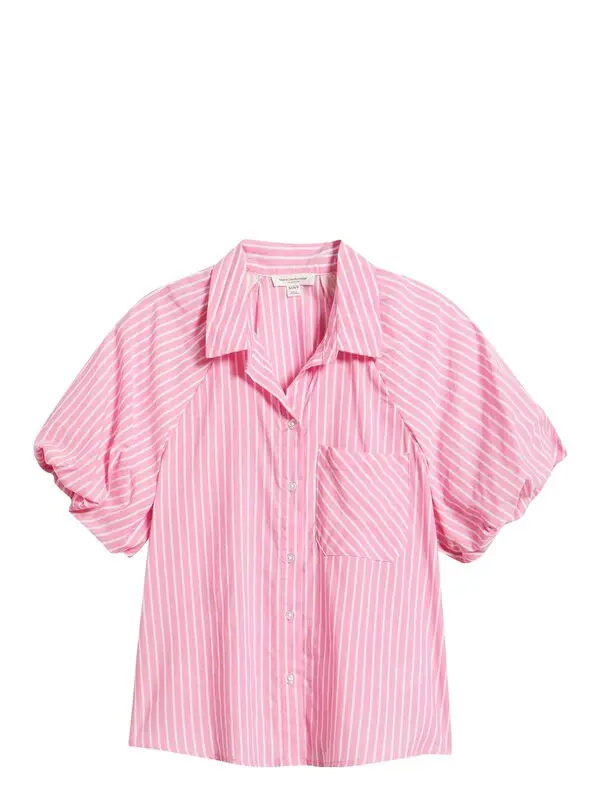 BEACHLUNCHLOUNGE Bianc Bubble Sleeve Top - Paradise Pink