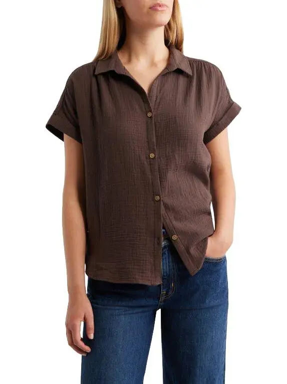 BEACHLUNCHLOUNGE Devin Gauze Shirt - Java