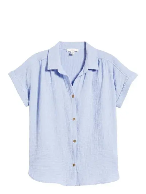 BEACHLUNCHLOUNGE Devin Gauze Shirt - Light Denim