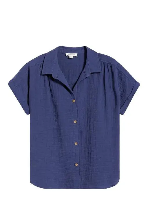 BEACHLUNCHLOUNGE Devin Gauze Shirt - Navy Time