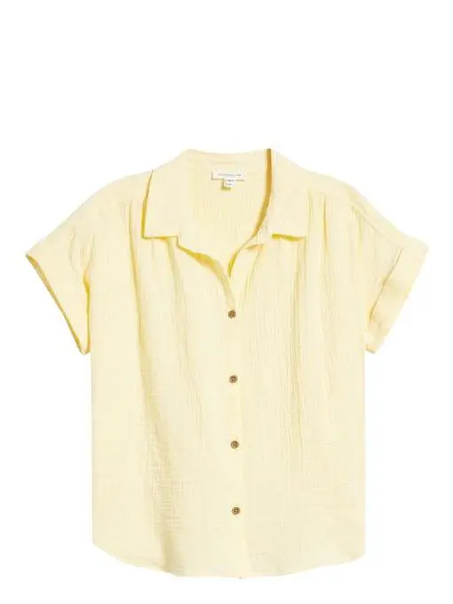 BEACHLUNCHLOUNGE Devin Gauze Shirt - Pale Banana