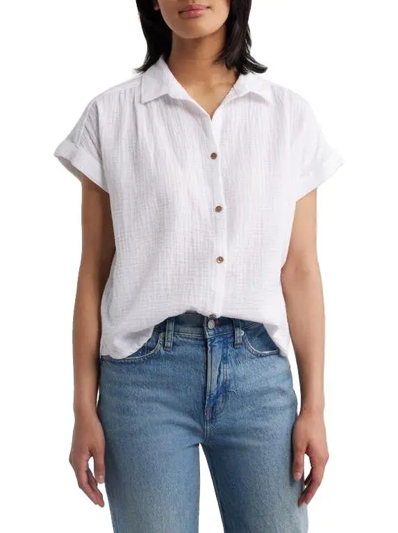 BEACHLUNCHLOUNGE Devin Gauze Shirt - White