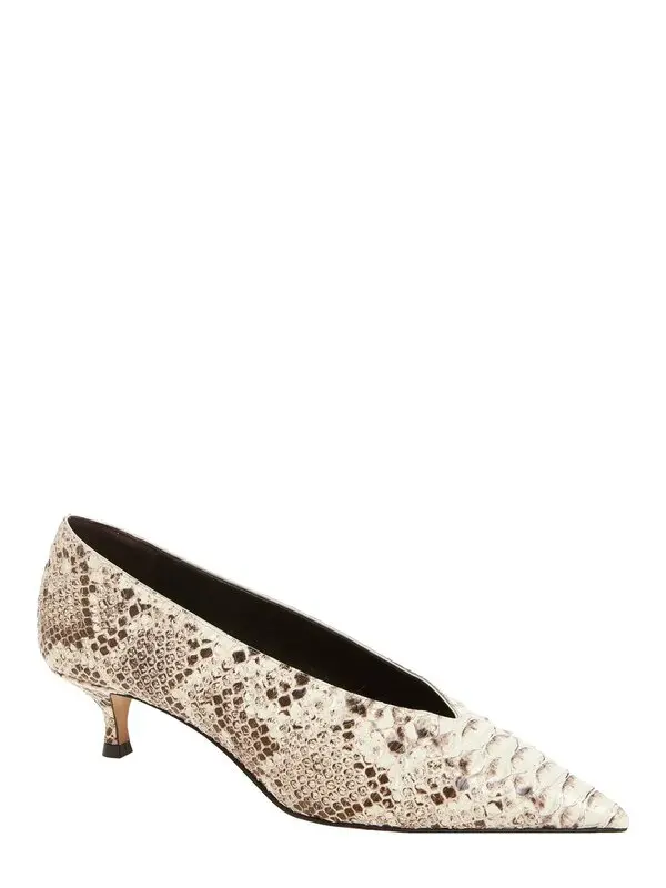 Le Monde Beryl Babouche Kitten Heel Pumps - Roccia