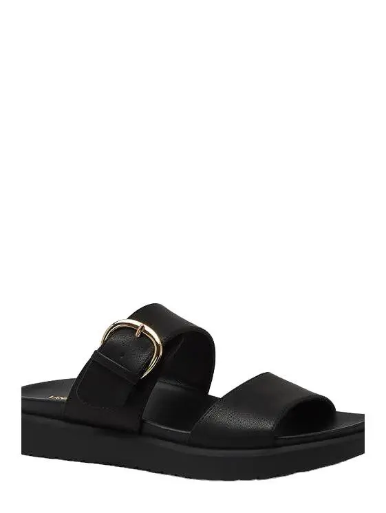 LANDS' END All Day Comfort Buckle Slides - Black