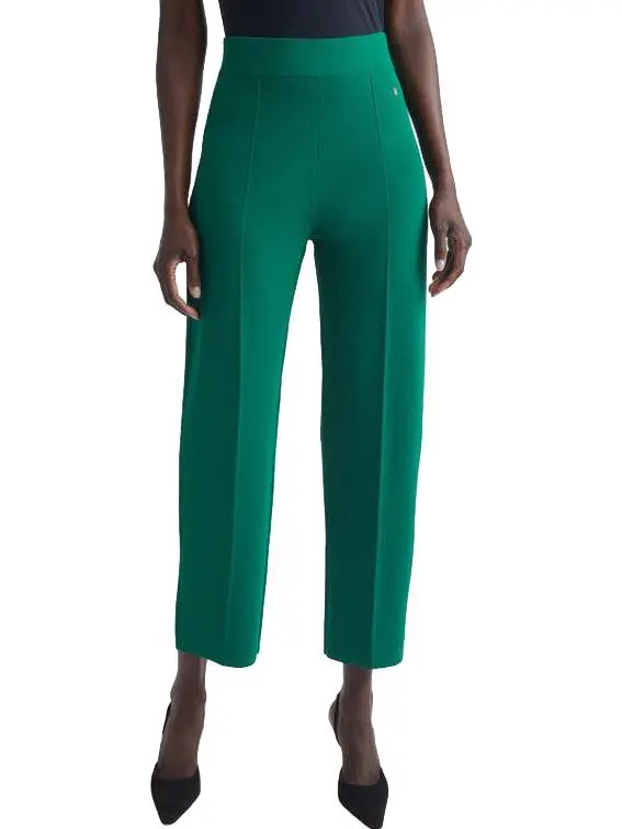 St. John Dani Santa Roma Knit Pants - Cypress