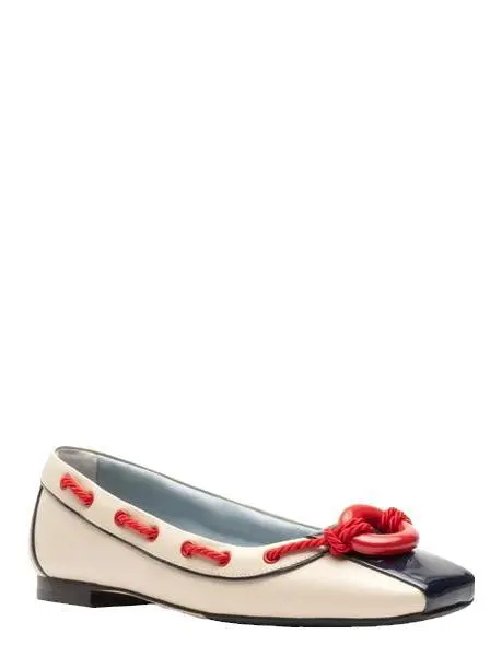 FRANCES VALENTINE Mccoy Boat Shoe - Oyster/navy