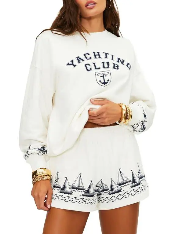 Beach Riot Devyn Oversized Sweatshirt - Regatta Anchor