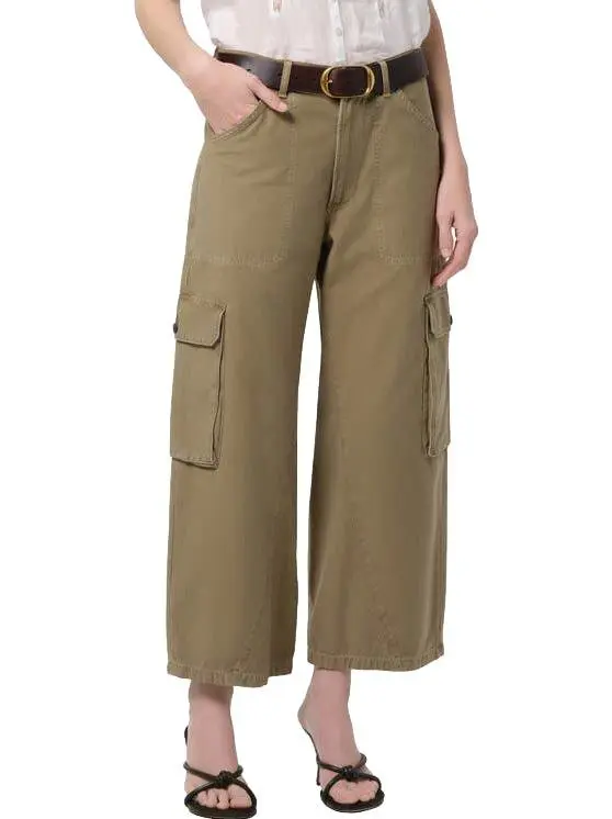 Citizens Of Humanity Twisted Seam Ankle Utility Pants - Bezal Medium Olive Green