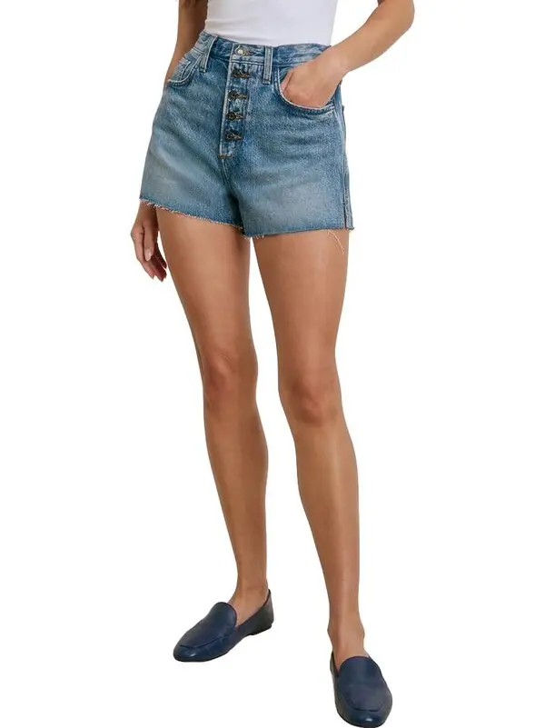 FAVORITE DAUGHTER The Caroline High Waist Cutoff Denim Shorts - Helena