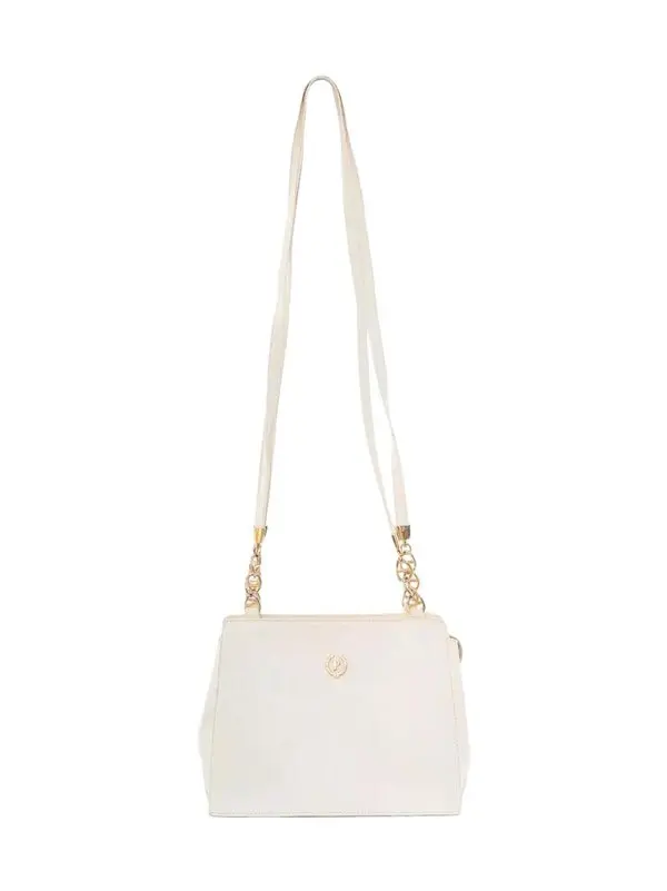 POLLINI Logo Plaque Shoulder Bag - White