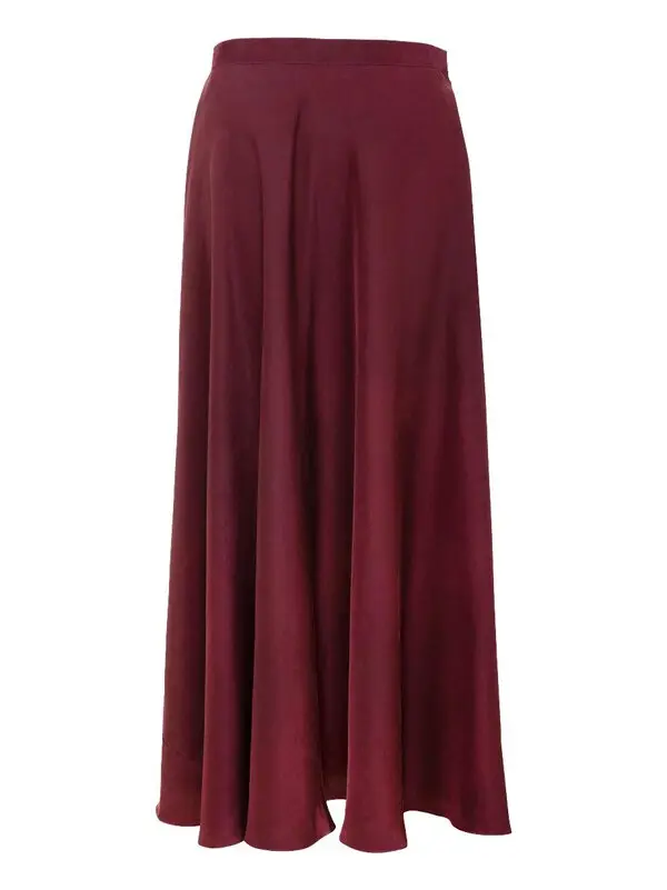 VAAI Maria Silk Maxi Skirt - Red