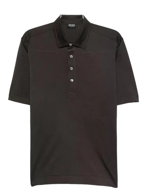 Zegna Short-sleeved Polo Shirt - Brown