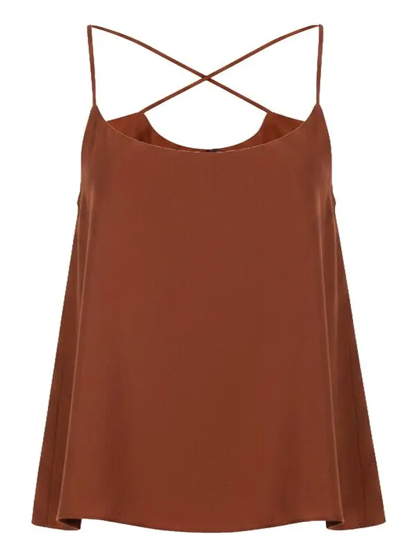 VAAI Silk Camisole Top - Brown