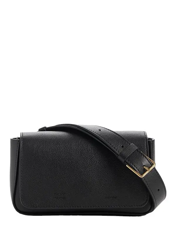 MANSUR GAVRIEL Box Sling Leather Crossbody Bag - Black