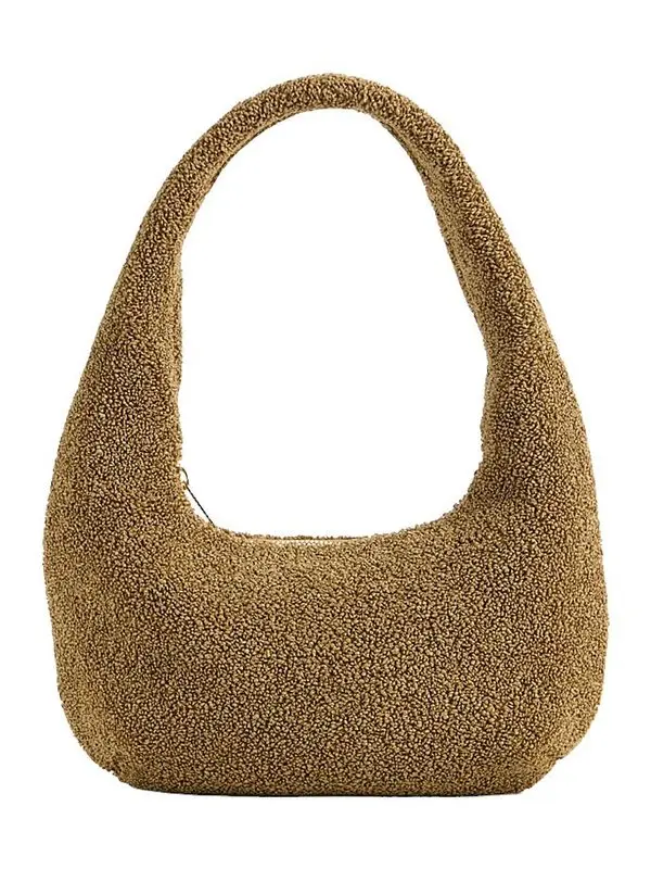MANSUR GAVRIEL Faux Shearling Hobo Bag - Paglia