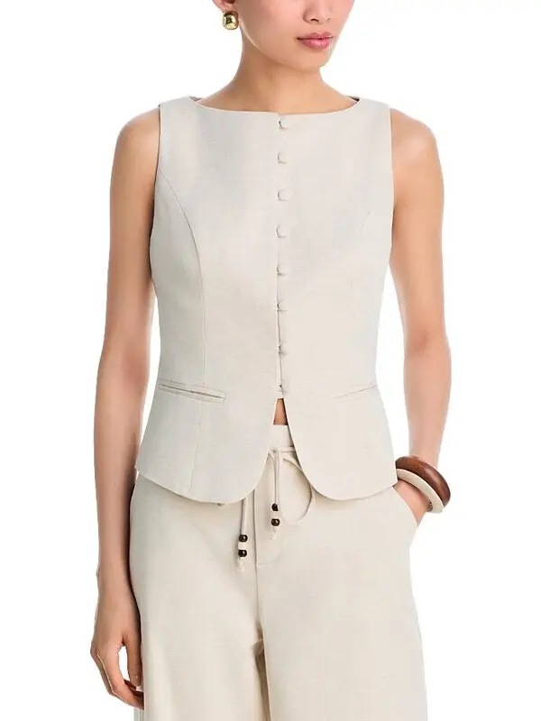 LUCY PARIS Taylor Vest - Beige