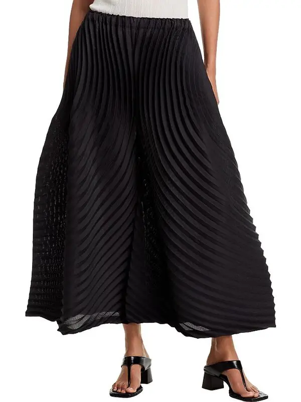 Issey Miyake Circle Pleats Pants - Black