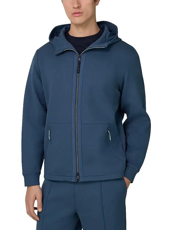 Boggi Milano Regular Fit Full Zip Scuba Jacket - Air Blue