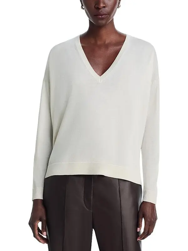 Co Cashmere V-neck Sweater - Pearl