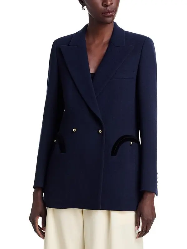 BLAZÉ MILANO Resolute Everyday Double Breasted Blazer - Navy