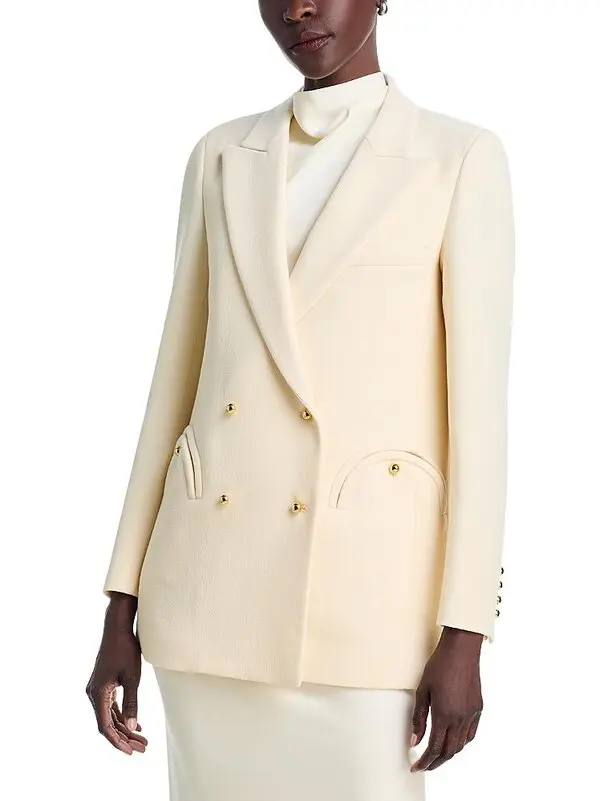 BLAZÉ MILANO Resolute Double Breasted Blazer - Cream