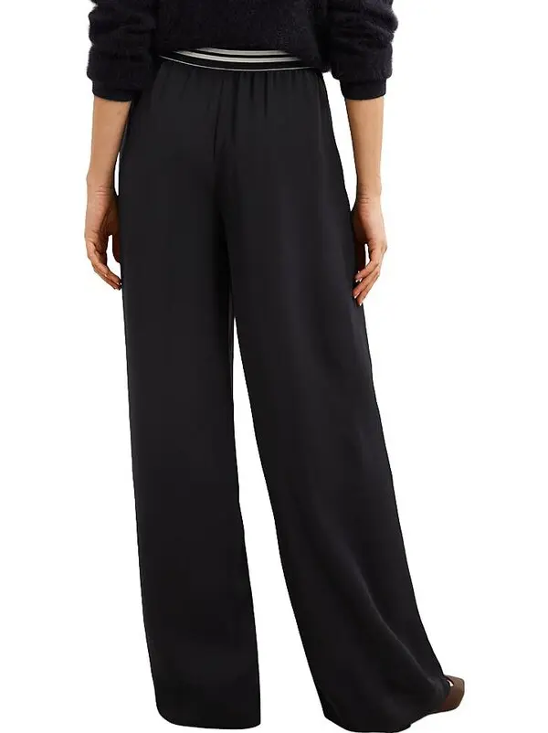 REISS Sonnie Wide Leg Pants - Navy