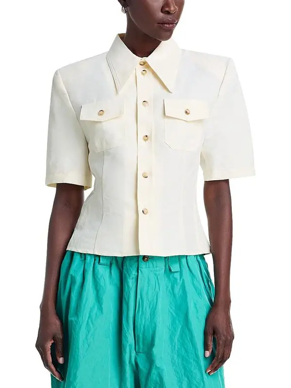WILLY CHAVARRIA Chavela Short Sleeve Shirt - Masa