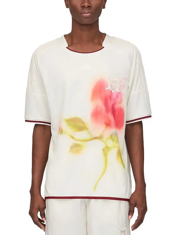 WALES BONNER X ADIDAS Floral Football Jersey - Chalk White