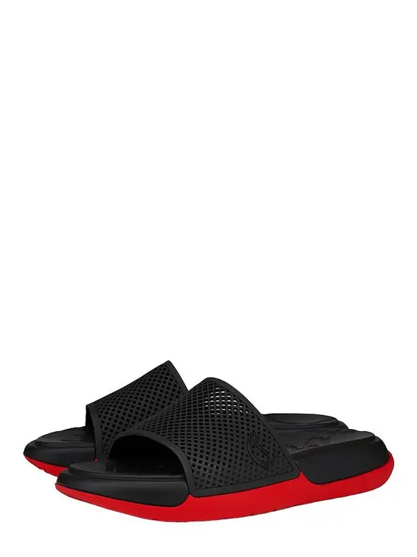 CHRISTIAN LOUBOUTIN Easy Breezy Rubber Slides - Black