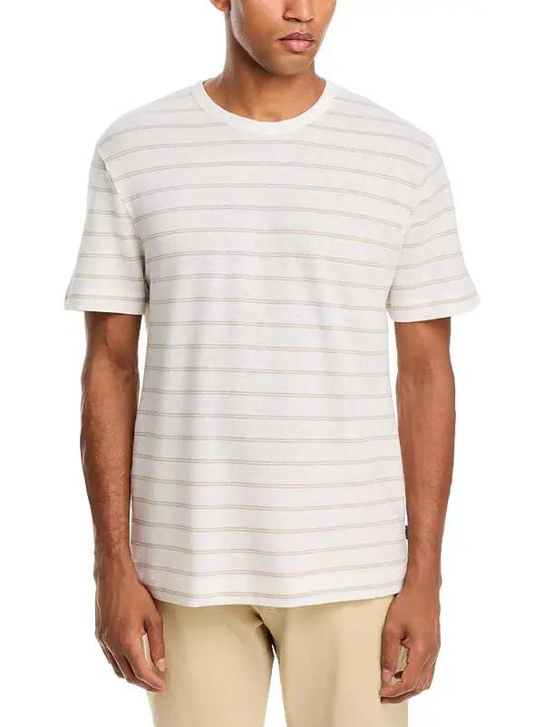 BOSS H-taut Stripe Crewneck T-shirt - Natural