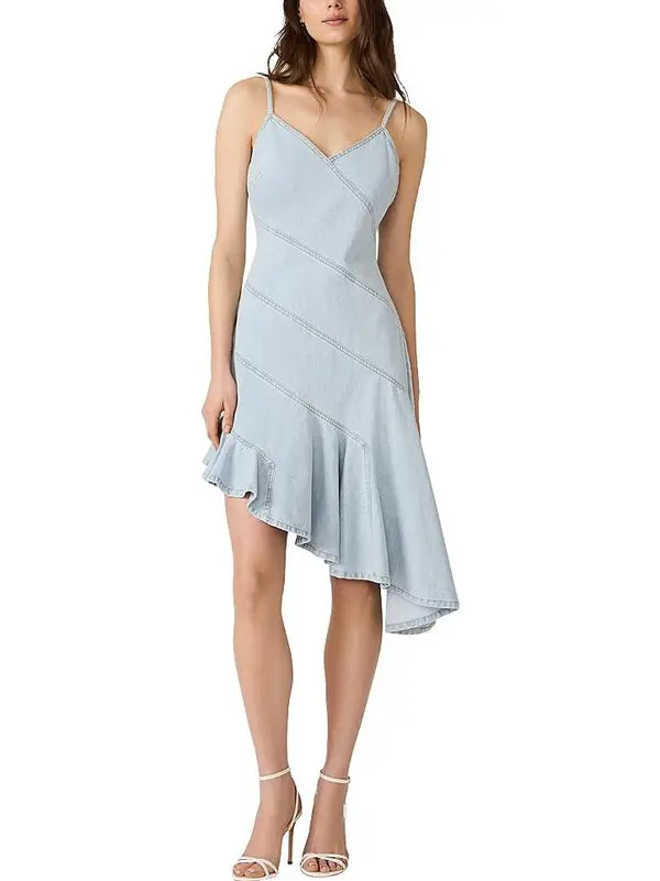 Steve Madden Ellis High Lo Mini Dress - Hazey Blue