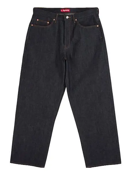 Supreme Baggy Selvedge Jeans - Rigid Indigo