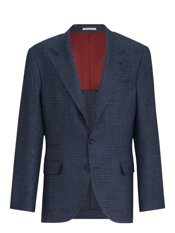 Brunello Cucinelli Wool-silk-linen Blazer - Blue