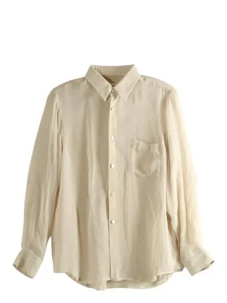 Comme Des Garçons Oversized Sheer Shirt - Beige