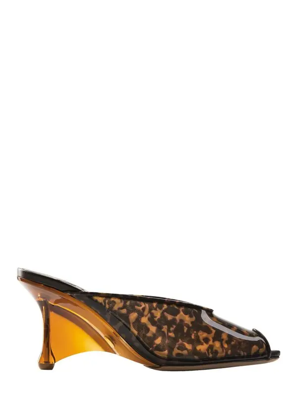 JIMMY CHOO Glace Mule 80 Sandals - Amber Mix/brown Mix