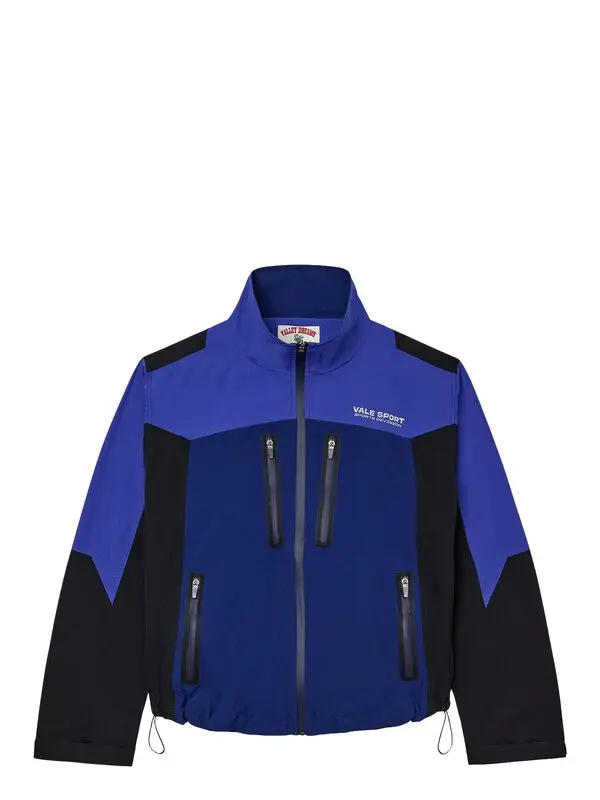 VALE FOREVER Colorblock Zip-up Jacket - Blue